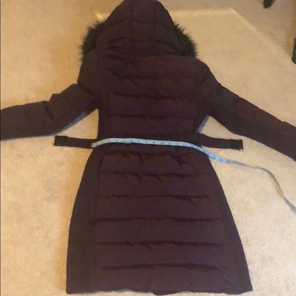 Express | Jackets & Coats | Express Maroon Down Filled Hooded Puffer ...